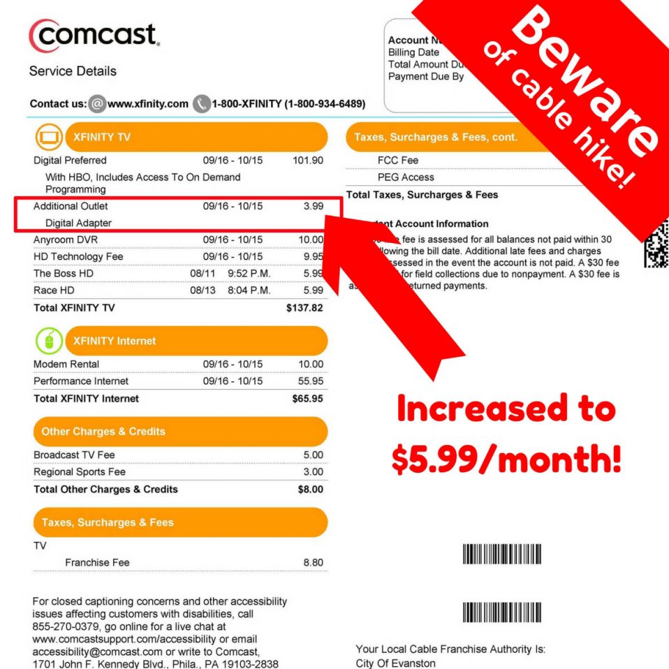 Check your Comcast bill: Are you paying a "digital adapter" fee ...