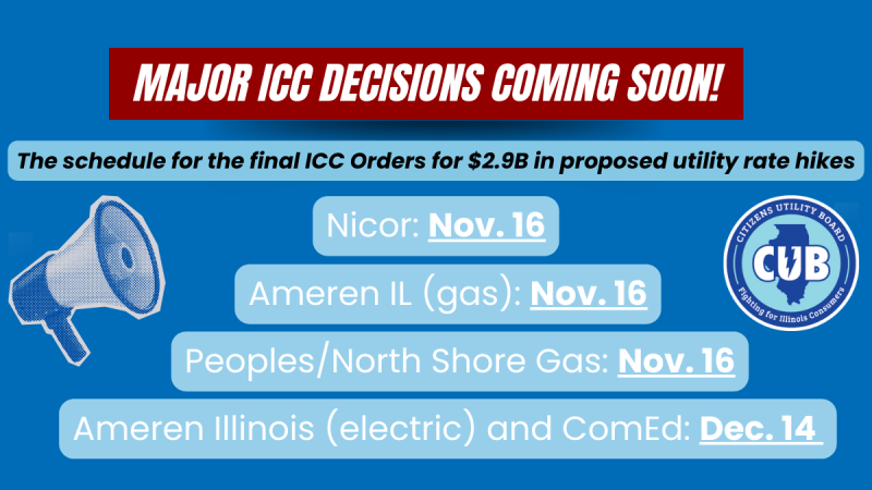 CUB Update: Illinois Commerce Commission announces new, expedited ...