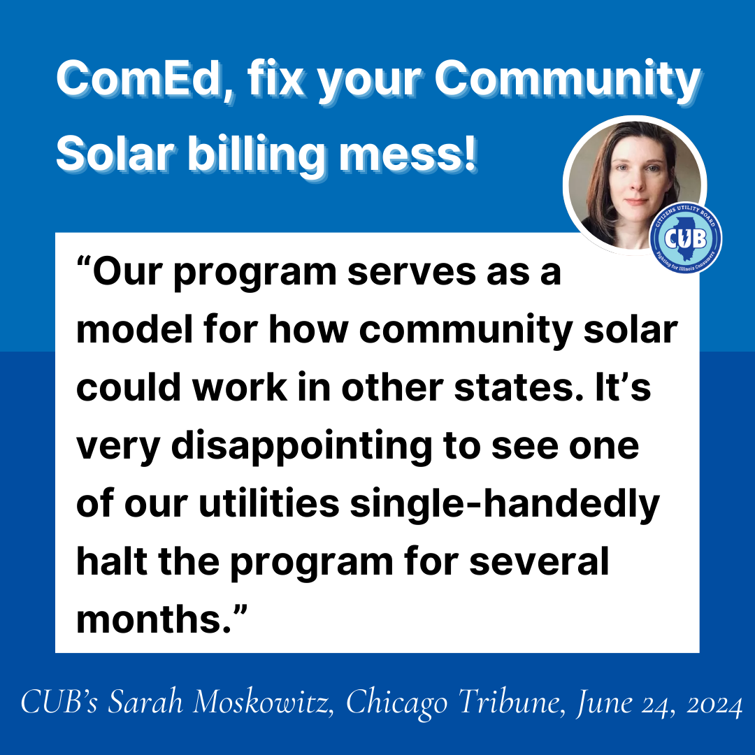 CUB News Release: ComEd pushes for customers to pay millions to fix ...